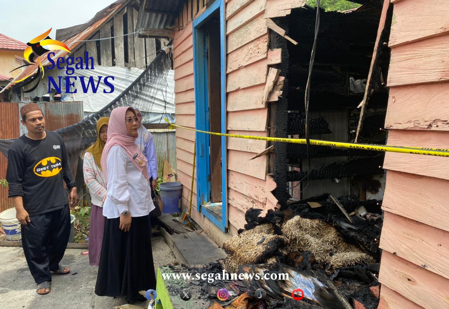 Bupati Berau Sambangi Rumah Korban Kebakaran di Kampung Baru - SegahNEWS